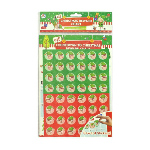 Elf Reward Chart With Stickers - 29.7cm - Christmas Elves