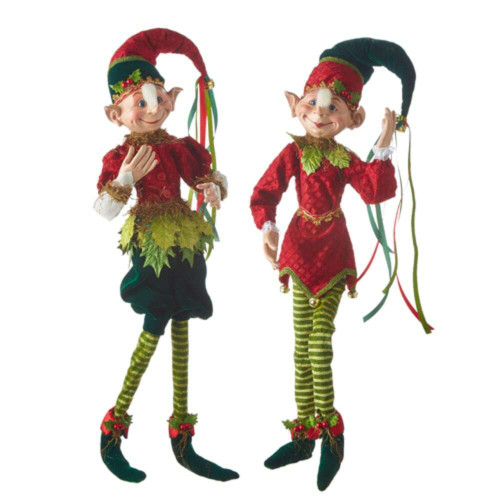 Green Nature Leaf Posable Elf - 76cm - Christmas Elves