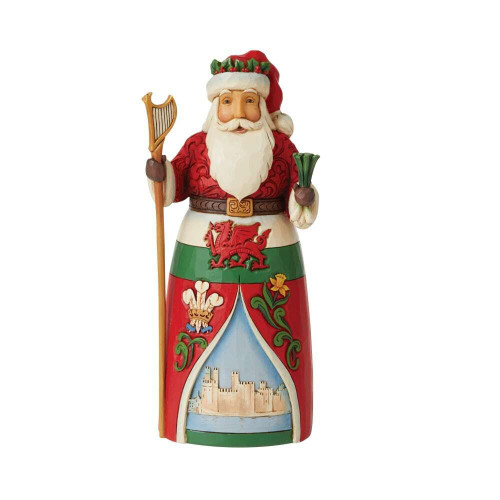 Jim Shore Seasonal Customs Welsh Santa - 18cm - Christmas Elves