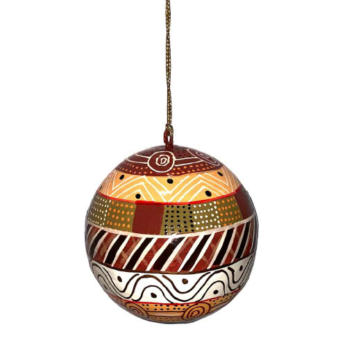 Aboriginal Christmas Bauble (JPA145) - 8cm - Christmas Elves
