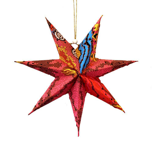 Aboriginal Christmas Star (DYM975) - 20cm - Christmas Elves