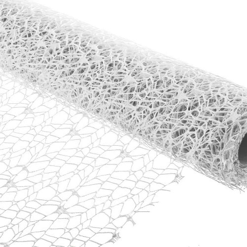White Lace Spider Mesh Roll - 4.5m - Christmas Elves