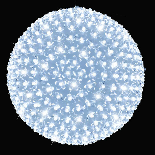 500 LED Petal Ball Flash White - 32cm - Christmas Elves