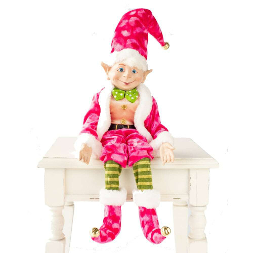 Dots Pink Green Elf - 50cm - Christmas Elves