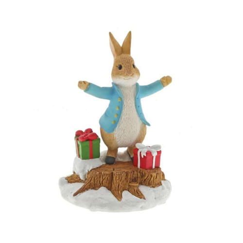 Beatrix Potter Peter Rabbit With Presents Mini Figure - 7cm - Christmas ...