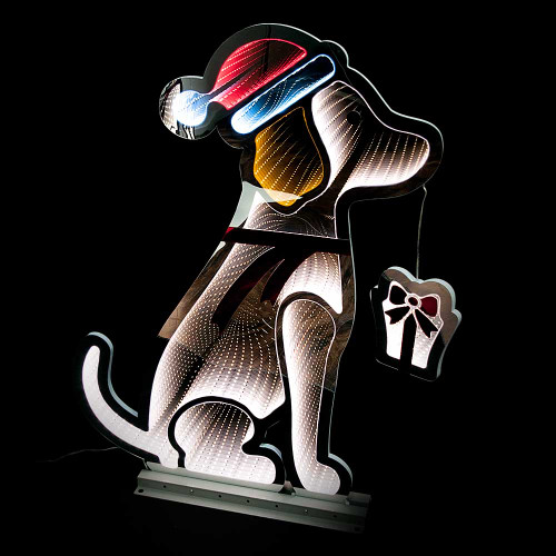 Christmas Dog Infinity Light - 78cm - Christmas Elves