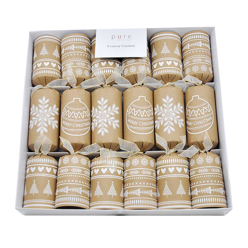 Luxury Cracker Natural White Egg Flake - 36cm - Christmas Elves