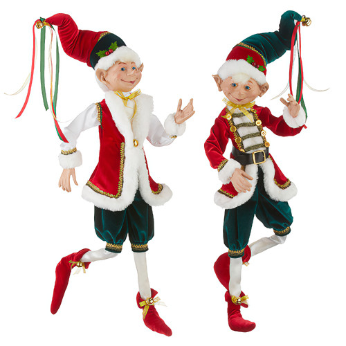 Traditional Jester Posable Elf (2 Styles) - 76cm - Christmas Elves