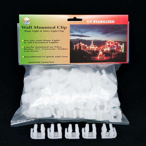 Wall Mounted Light Clip (Pack of 100) - Christmas Elves