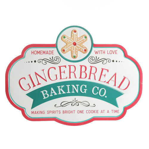Gingerbread Baking Co. Wall Plaque - 46cm - Christmas Elves