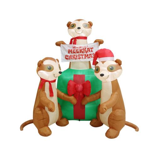 Inflatable Meerkats with Christmas Presents (Air powered) - 200cm ...