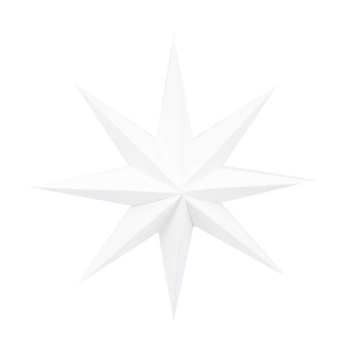 White Decor Paper Star - 20cm - Christmas Elves