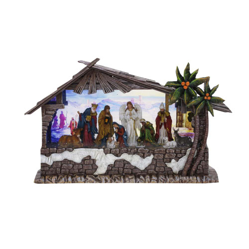 Christmas Nativity Scene Water Lantern - 30cm - Christmas Elves
