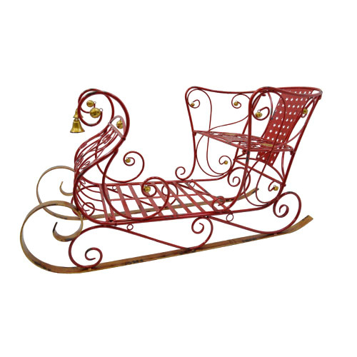 Metal Sleigh with Bells - 107cm - Christmas Elves