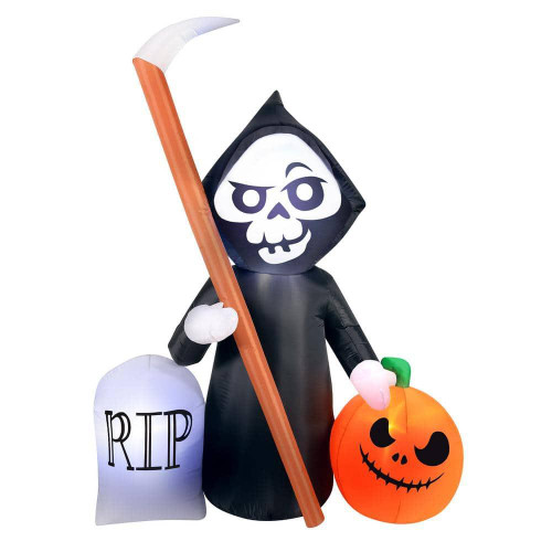 Inflatable Reaper Pumpkin and Tombstone - 150cm - Christmas Elves