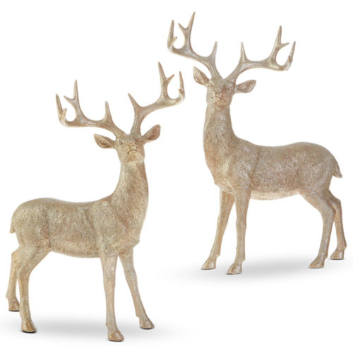 Gold Standing Reindeer - 46cm - Christmas Elves