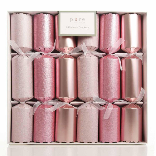 Pink Gold Platinum Cracker (Pack of 6) - 36cm - Christmas Elves