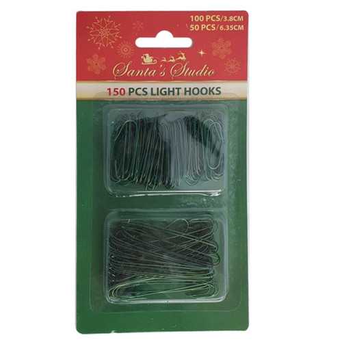 Green Ornament Hooks - Pack of 150 - Christmas Elves