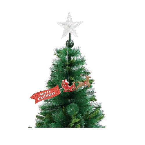 Flying Santa Sleigh Reindeer Tree Topper - Christmas Elves Shop