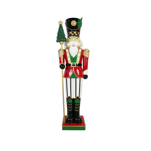Light Up Nutcracker Soldier Warm White - 152cm - Christmas Elves