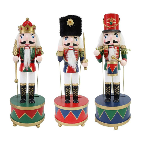 Nutcracker Music Box Wind-Up (3 Styles) - 30cm - Christmas Elves