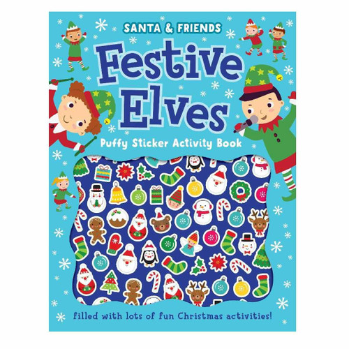 Santa and Friends Elves Puffy Sticker Book - 28cm - Christmas Elves