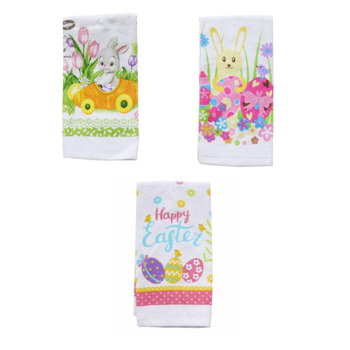 Easter Cotton Tea Towel (3 Designs) - 63cm - Christmas Elves