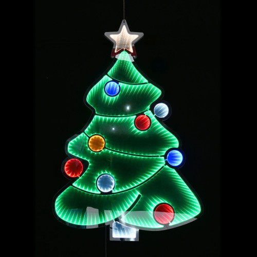 LED Infinity Green Tree Light with Base - 90cm - Christmas Elves