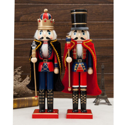 Wood Nutcracker with Cape Nutcracker (2 Styles) - 38cm - Christmas Elves