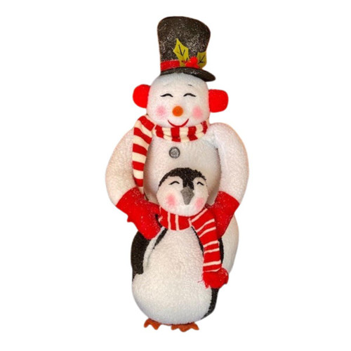 Snowman Hugging Penguin - 66cm - Christmas Elves