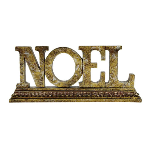 Antique Gold Noel Sign - 44.5cm - Christmas Elves