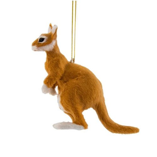 Faux Fur Red Kangaroo Hanging Decoration - 10cm - Christmas Elves