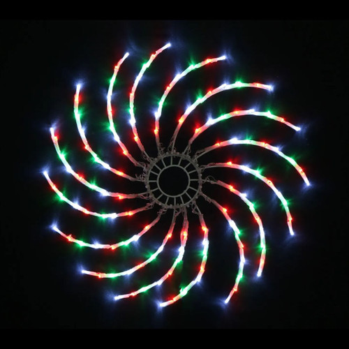 LED Christmas Spinner Wheel Red White Green - 50cm - Christmas Elves