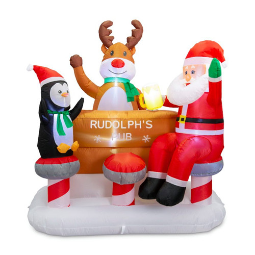 Airpower Inflatable Rudolphs Pub - 150cm - Christmas Elves
