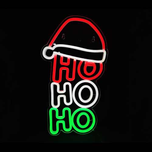 USB LED Neonflex HOHOHO Sign - 40cm - Christmas Elves