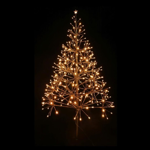 LED Sparkle Twinkle Tree Warm Gold - 135cm - Christmas Elves