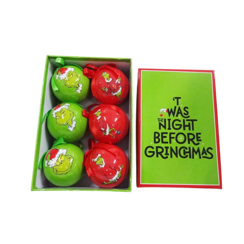 Dr Seuss Grinch Baubles (Set of 6)