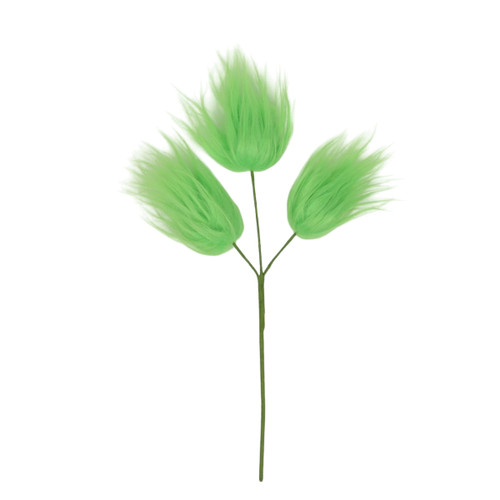 Green Furry Christmas Pick