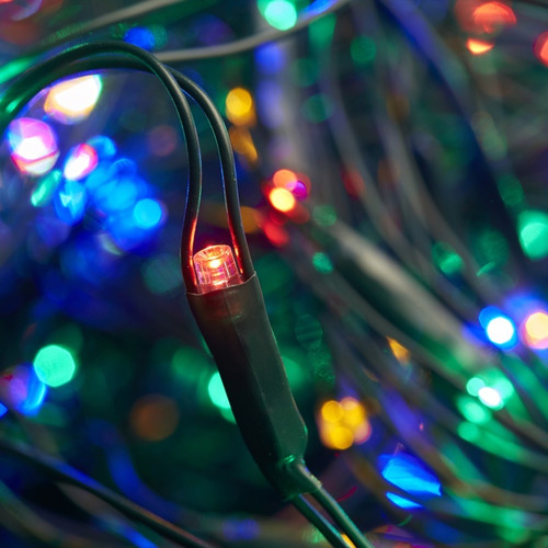 5m x 3m Multi Colour Net Light with Green Wire