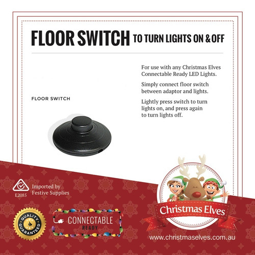 Christmas Light Floor Switch for Connectable Ready Lights with 3 Pin ...