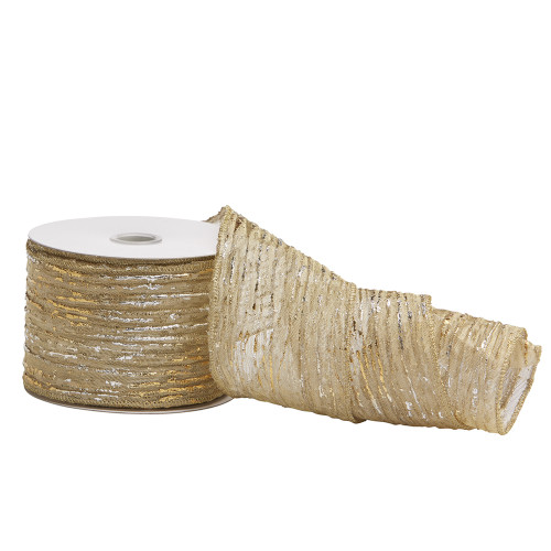Gold & Silver Crinkle Ribbon - 10m