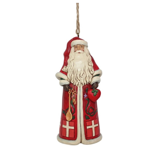 Santas Around the World Danish Hanging Santa Claus - 10cm - Christmas Elves