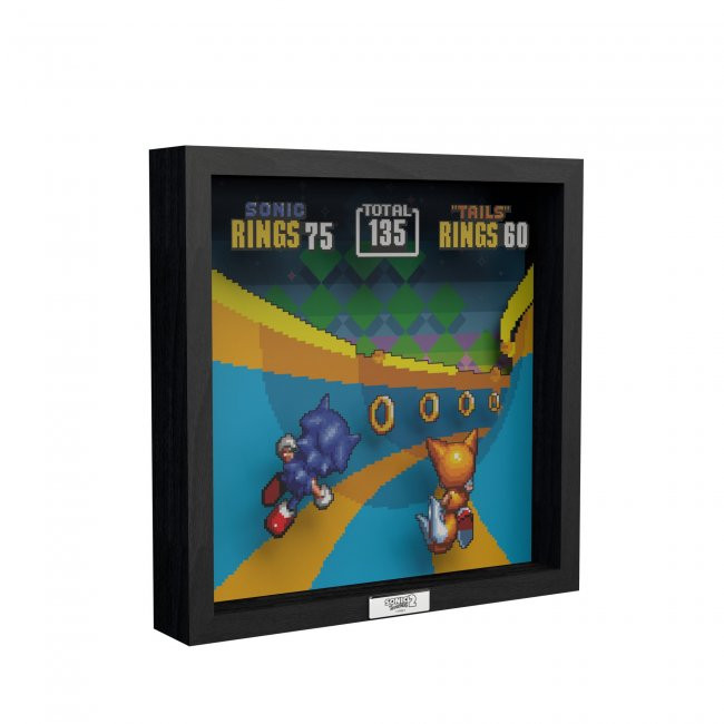 SONIC THE HEDGEHOG 2 SPECIAL STAGE 9X9 PIXEL FRAME (#849172015258 ...