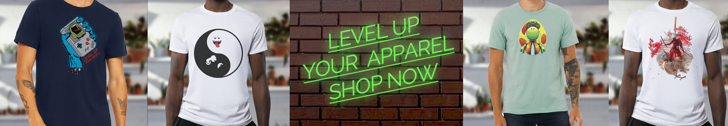 Buy Video Game T-shirts From Level Up Apparel Designs - Level Up Video ...