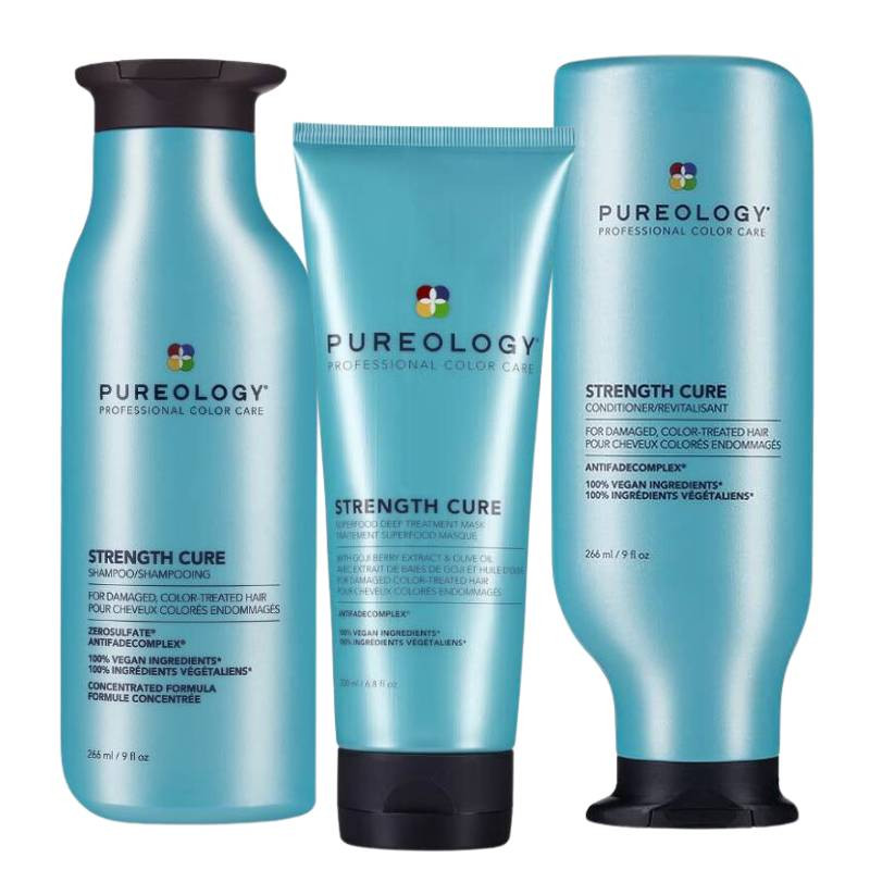 Pureology Strength Cure Shampoo, Conditioner & Mask Trio ...
