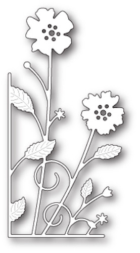 Memory Box Die - Large Antilles Floral Left Corner- The Rubber Buggy