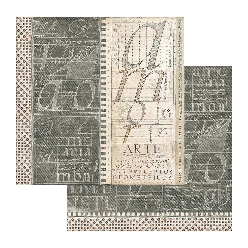 Stamperia 12 x 12 Scrapbook Paper - Calligraphy Book (SBB744) - The ...
