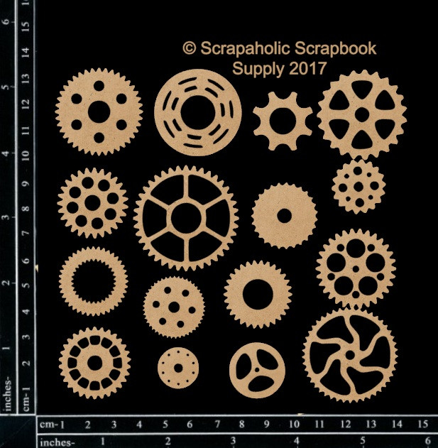Scrapaholics - Chipboard - Cogs - The Rubber Buggy