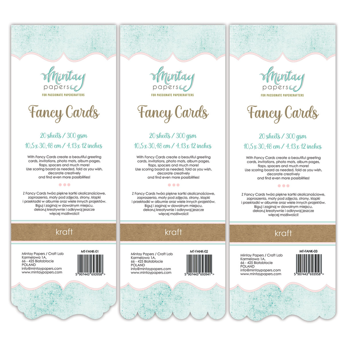 Mintay Papers - Fancy Cards - Kraft 02 (MT-FANK-02) - The Rubber Buggy