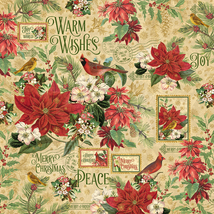 Graphic 45 Warm Wishes 12 x 12 Peace and Plenty Scrapbook Paper ...